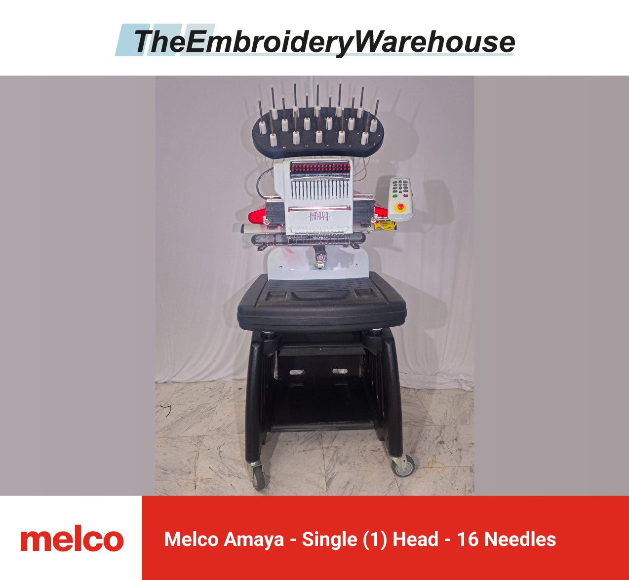 Melco EMT16 - Single Head - 10 Needles - Commercial Embroidery Machine