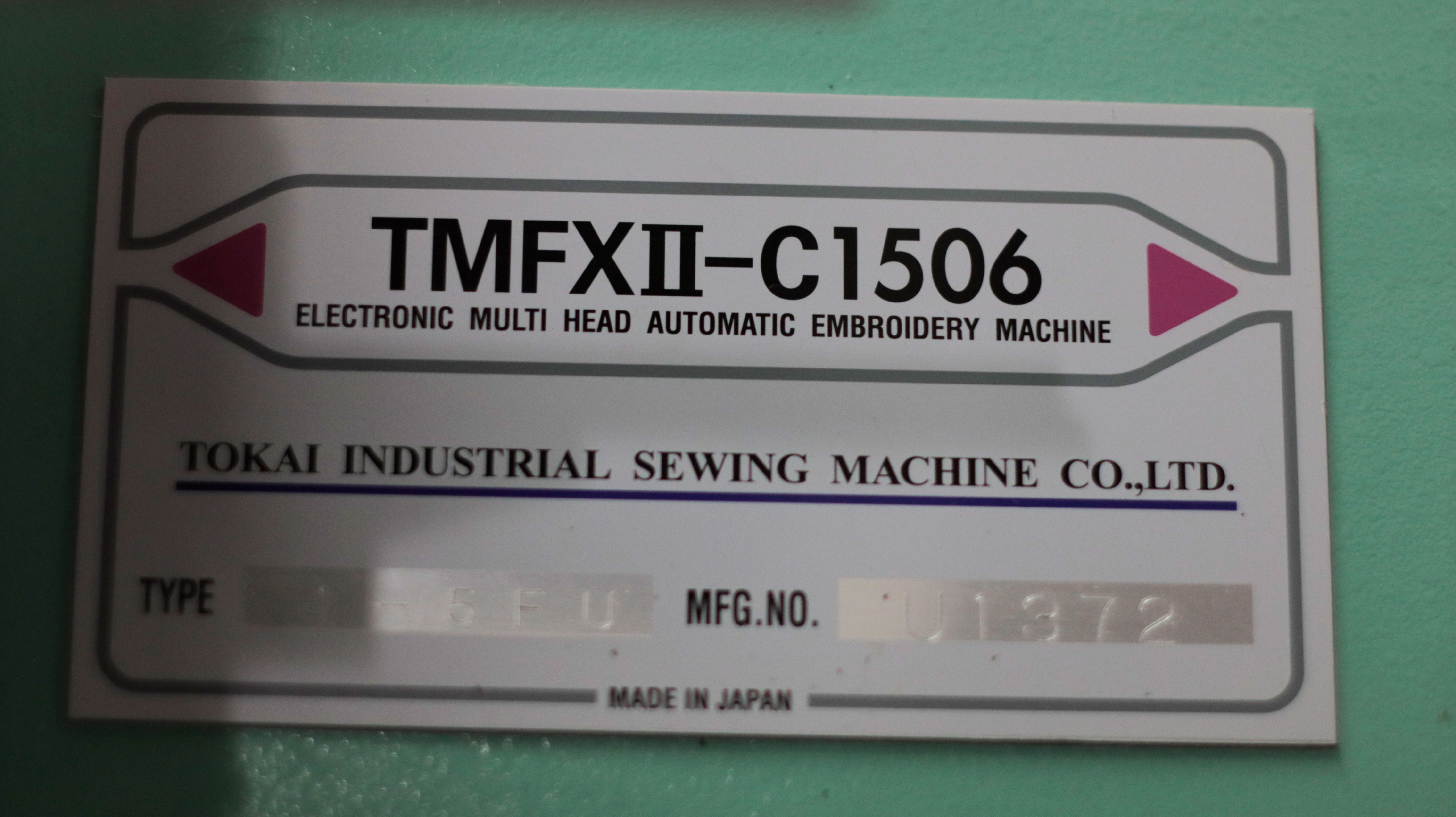 USED Tajima TMFX-IIC1506 12 Needles - 6 Heads