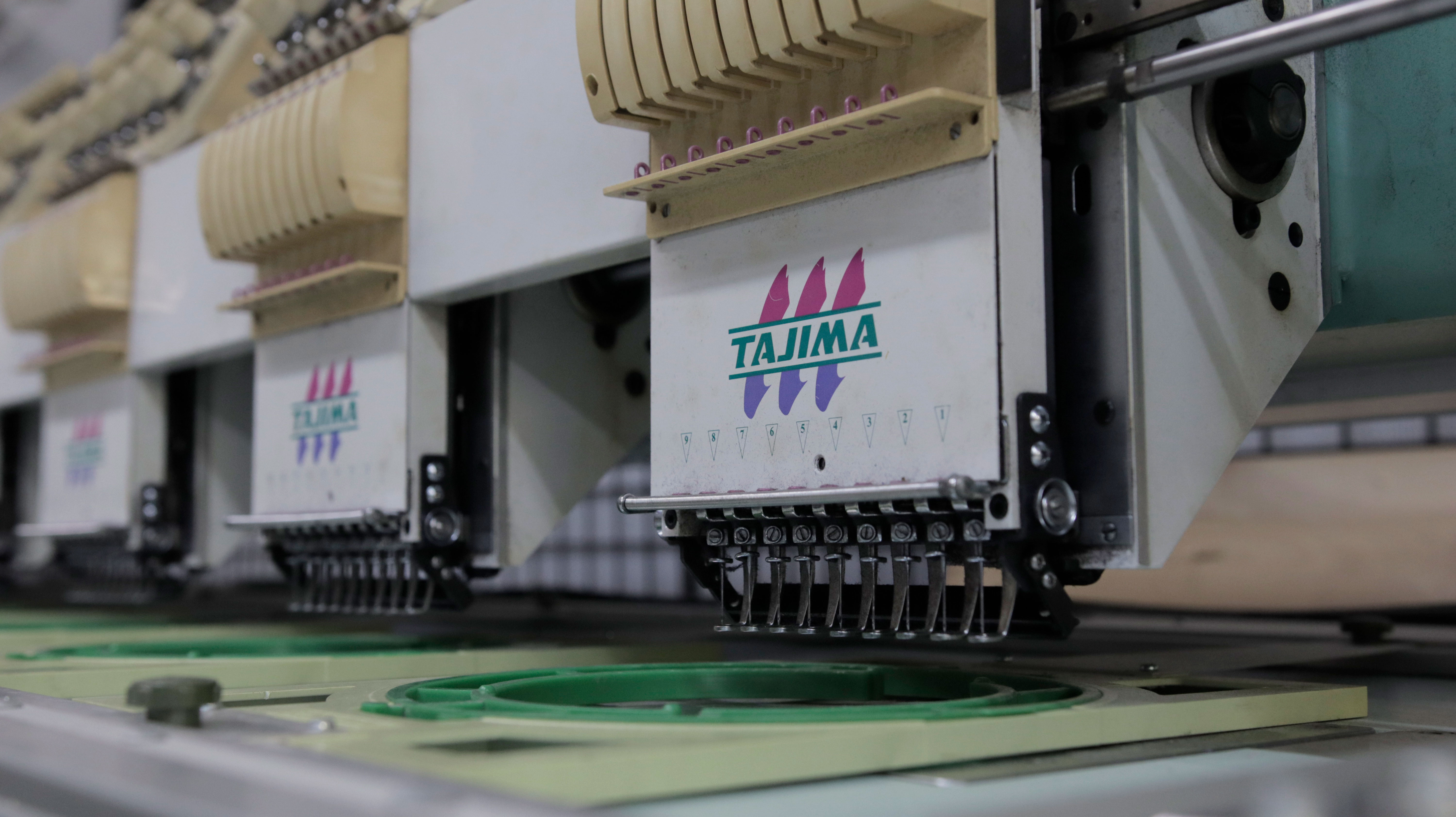 Tajima TMFD-912 - 12 Heads - 9 Needles - Commercial Embroidery Machine