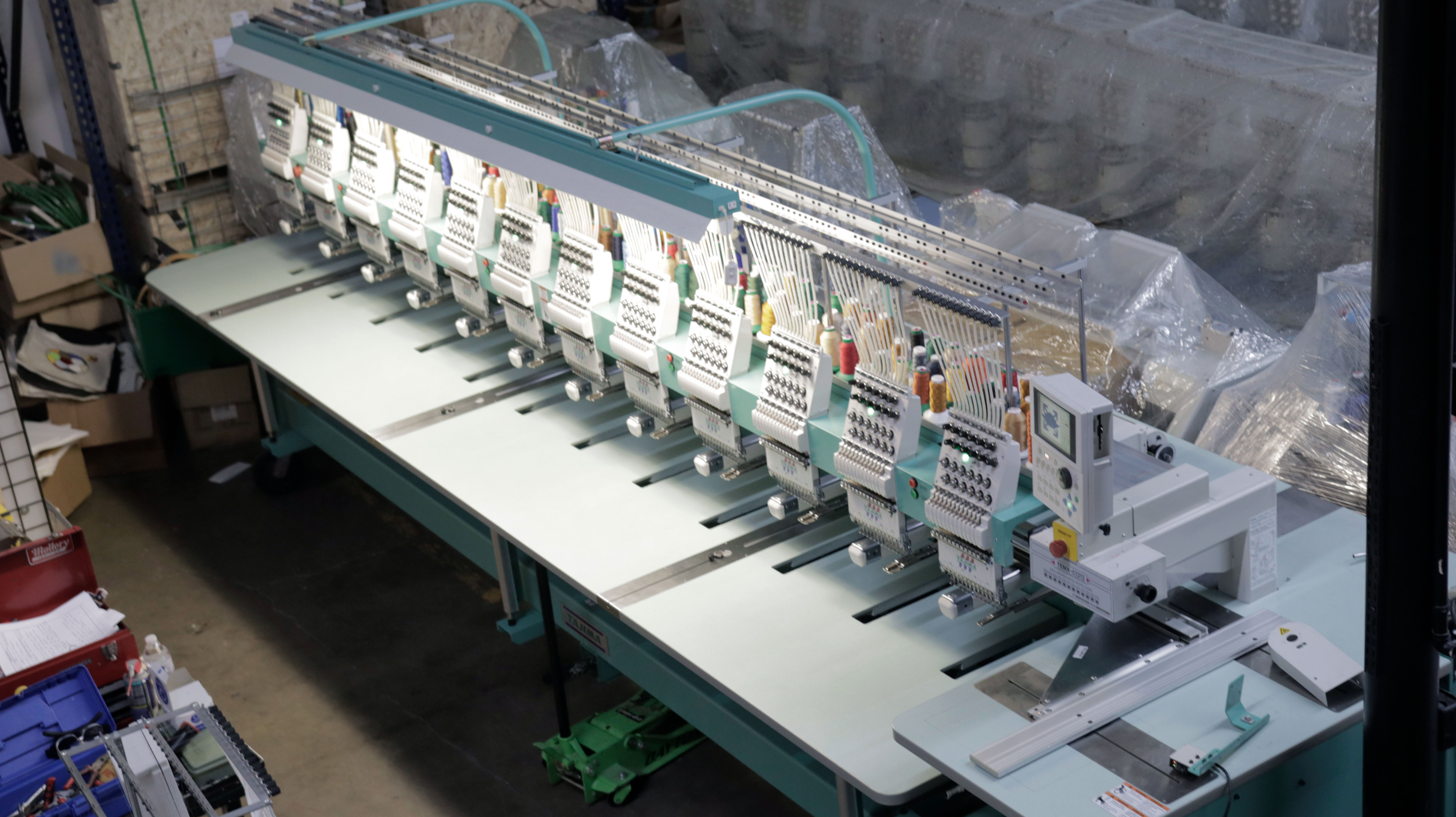 USED Tajima TEMX-C1212 - 12 Needles - 12 Heads - Commercial Embroidery ...