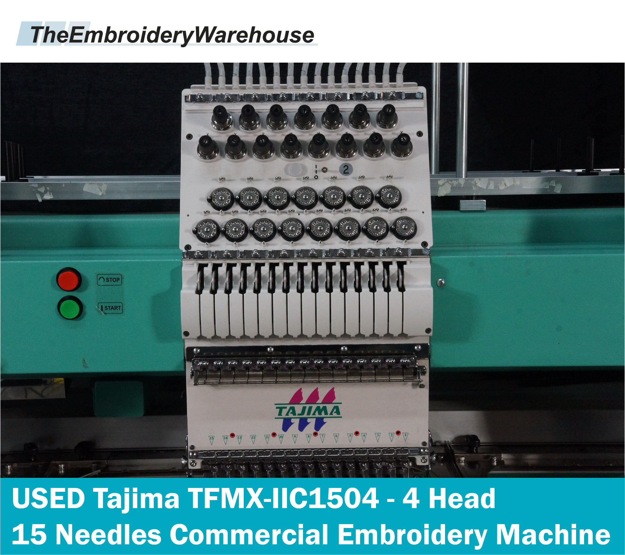 USED Tajima TFMX-IIC1504 Four (4) Head - 15 Needles