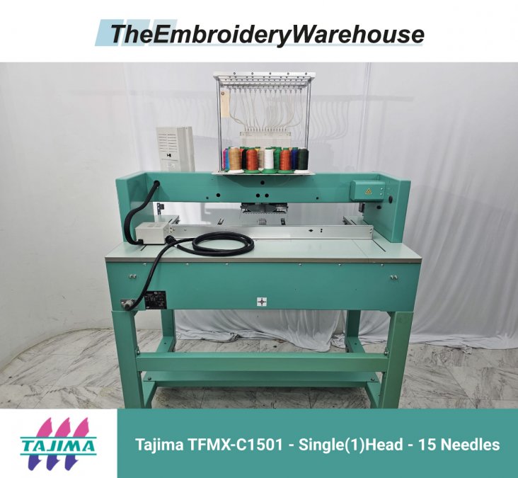 Tajima TFMX-C1501 - Single Head - 15 Needles - Commercial Embroidery Machine